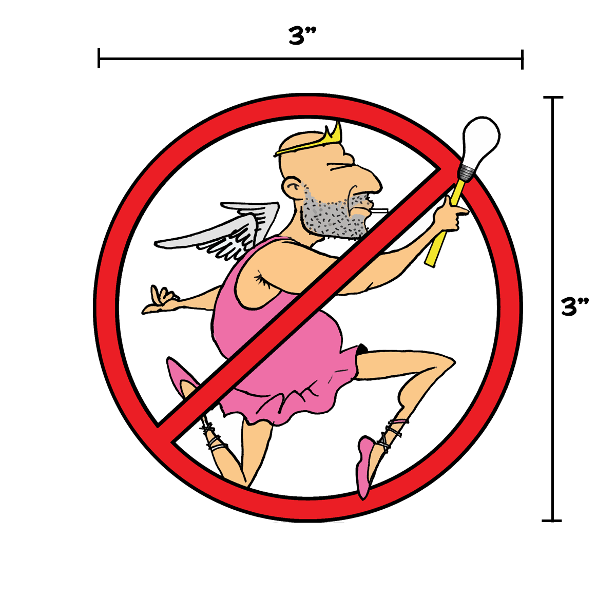 Good Idea Fairy Prohibited Sticker - Pvt Murphy Store